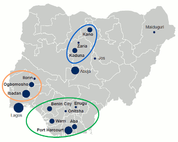 Nigeria Urbanization Map